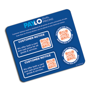 PayLo Dual Pricing Sticker Sheet - SignaPay